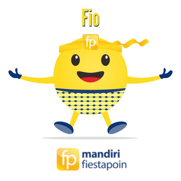 Fio maskot Mandiri Fiestapoin | HelloMotion.com